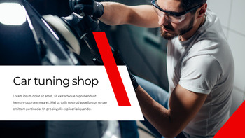 Car Tuning Shop Easy PowerPoint Design