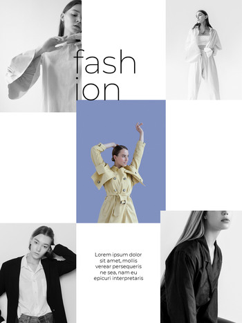 Fashion Brand Vertical Lookbook Google Docs PowerPoint