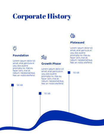 Blue Background Concept Annual Report Simple Google Templates