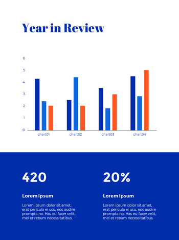 Blue Background Concept Annual Report Simple Google Templates