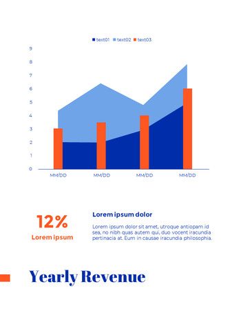 Blue Background Concept Annual Report Simple Google Templates