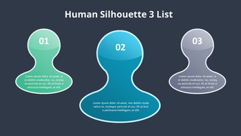 Human Silhouette with Text Boxes Diagram