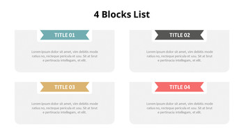 Various Type of 4 Box List Diagram