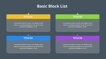 Various Type of 4 Box List Diagram