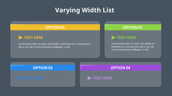 Various Type of 4 Box List Diagram