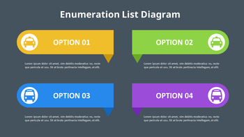 Various Type of 4 Box List Diagram