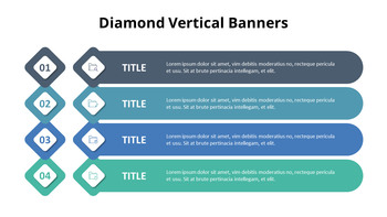 Four Text Box List Diagram