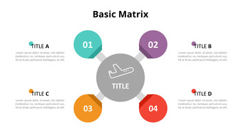 Diagrama de infografía de matriz