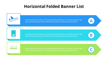 Three Text Box List Diagram
