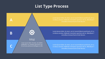 Three Text Box List Diagram