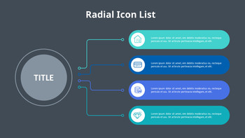Vertical Radial List Diagram