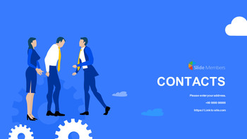 Blue Pitch Deck Template Design slide deck