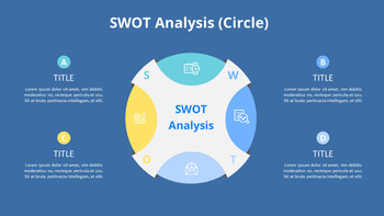 Purple SWOT Analysis Animation Diagram