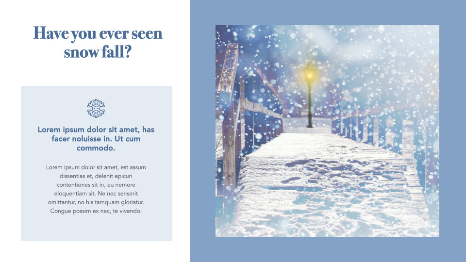 Winter Snow Multipurpose Presentation Keynote Template|Lifestyle