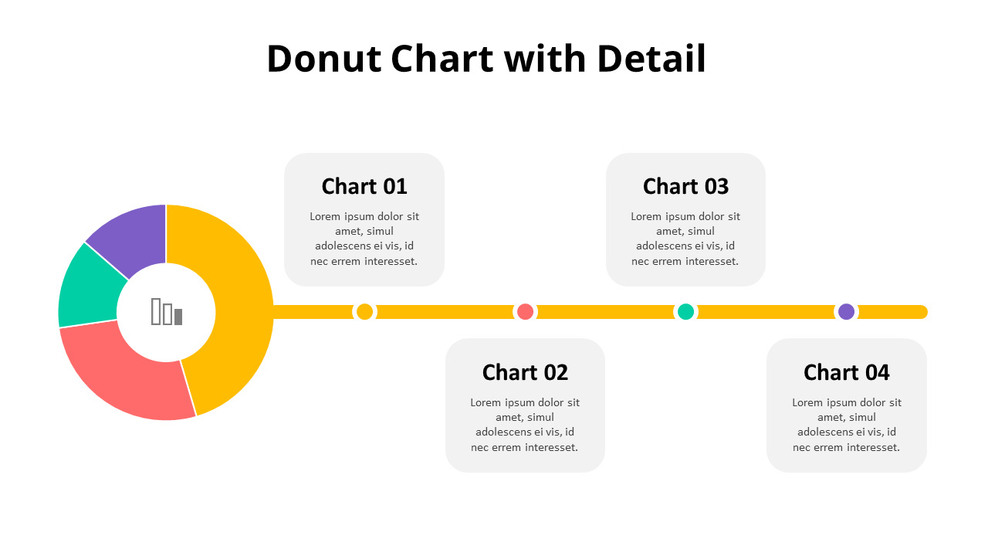 Four Parts Donut Chart Process|Doughnut