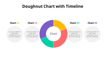 Four Parts Donut Chart Process|Doughnut