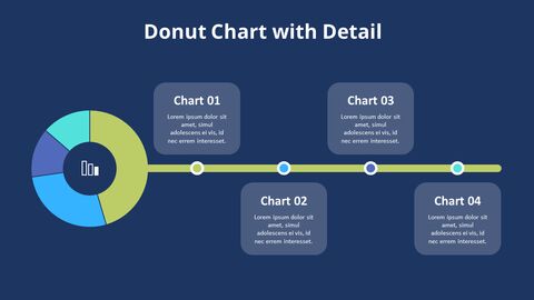 Four Parts Donut Chart Process|Doughnut