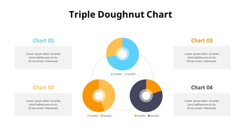 Three Doughnut Chart Templates