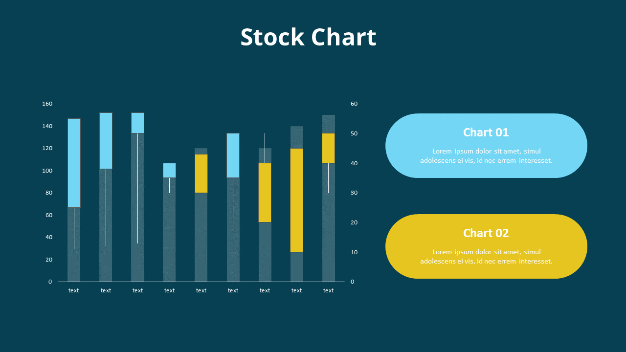 Two Color Theme Stock Chart