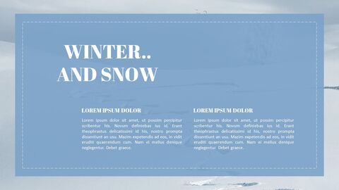 Neige de l'hiver Arrière-plan PowerPoint|Mode de vie|Modèles