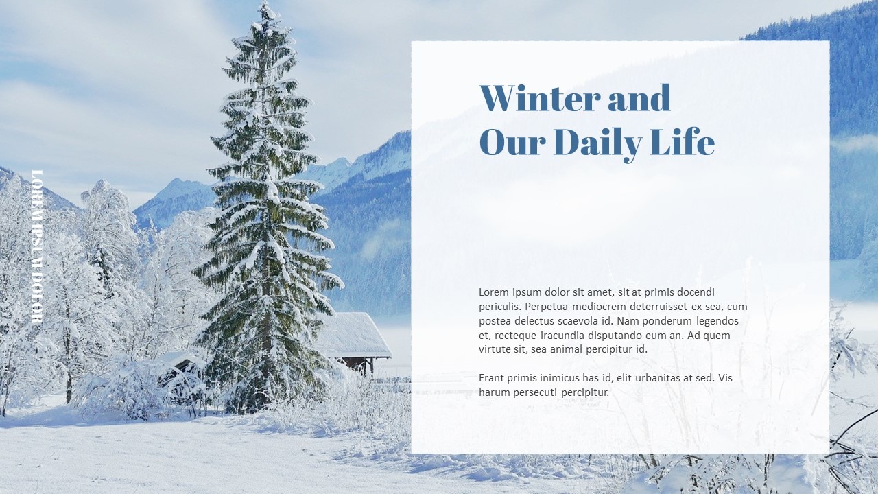 Winter Snow Background PowerPoint|Lifestyle|Templates