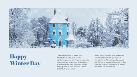 Neige de l'hiver Arrière-plan PowerPoint|Mode de vie|Modèles