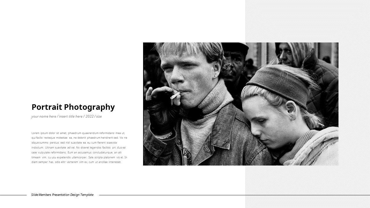 Portrait Photography PPT Templates|Business