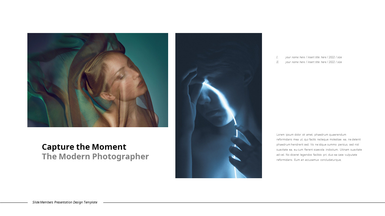 Portrait Photography PPT Templates|Business