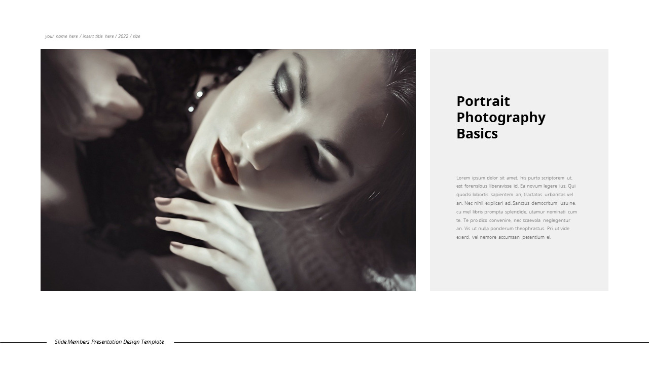 Portrait Photography PPT Templates|Business