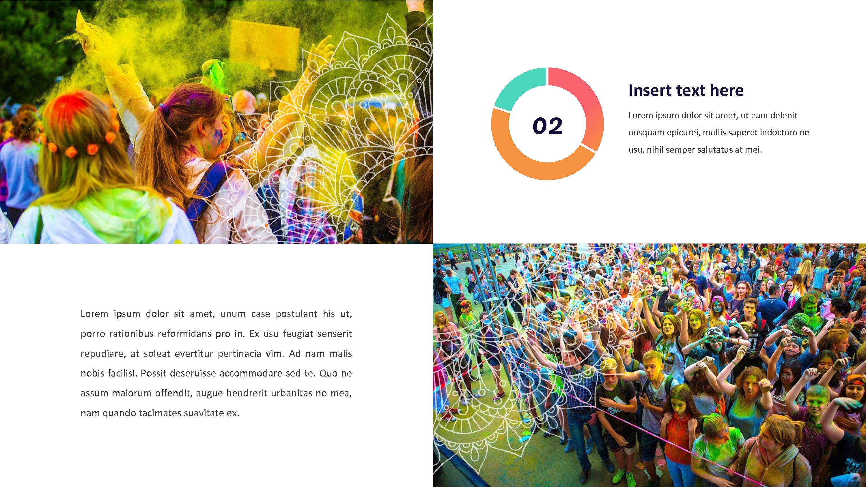 Happy Holi Google Slides Template Design