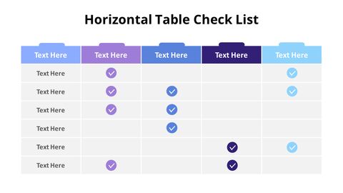 Comparison Check List Table|Diagram