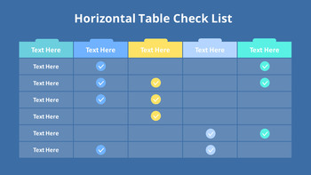 Comparison Check List Table|Diagram