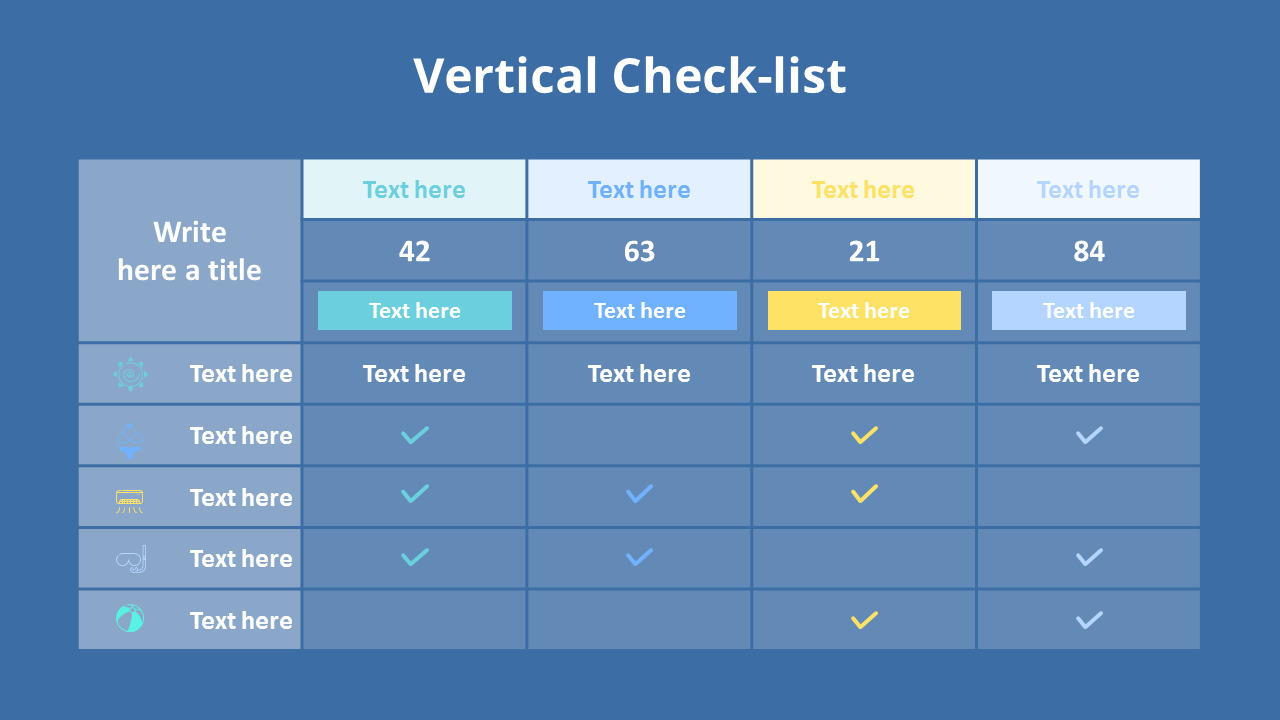 Comparison Check List Table|Diagram