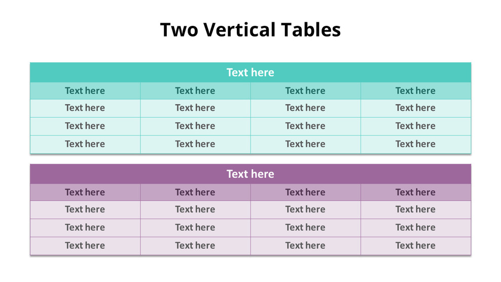 Tableau comparatif Powerpoint|Lister|Diagramme