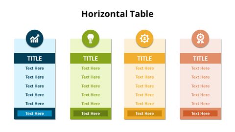 Four Horizontal Table List|Diagram