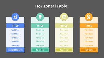 Four Horizontal Table List|Diagram