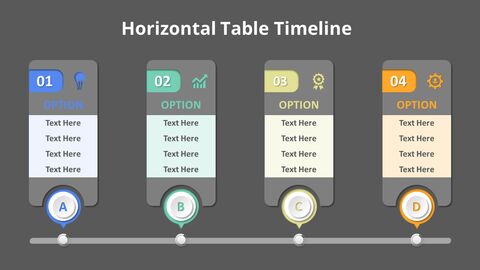 Four Horizontal Table List|Diagram
