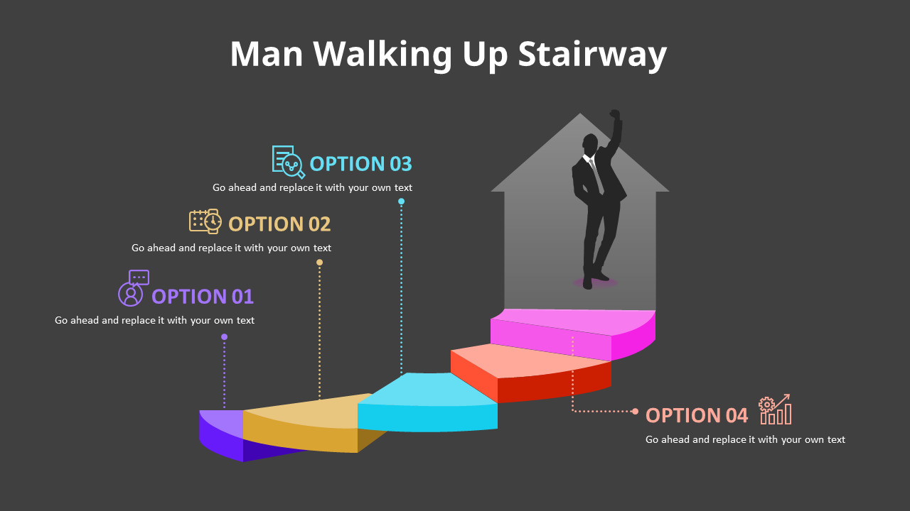 Growth Upward Stairs Process|Diagram