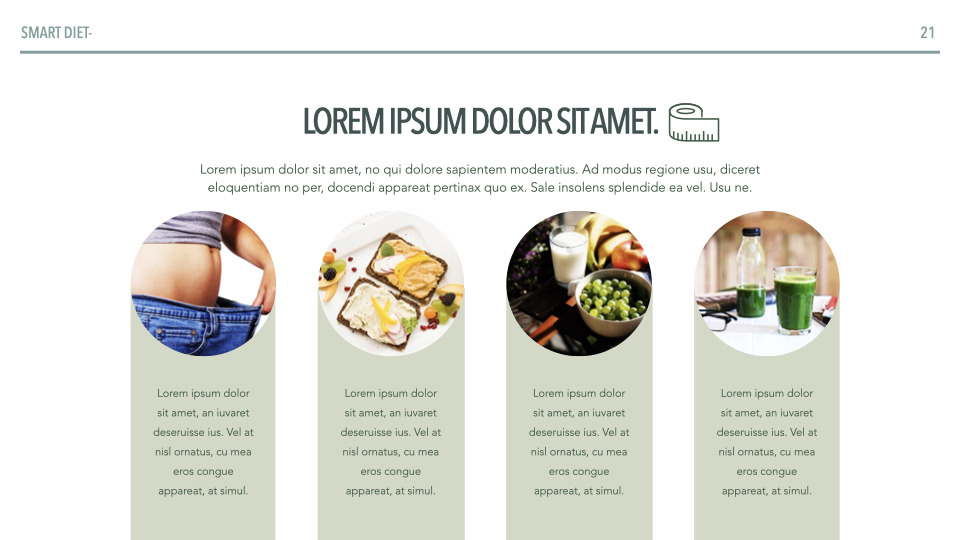 Smart Diet App PPT Keynote