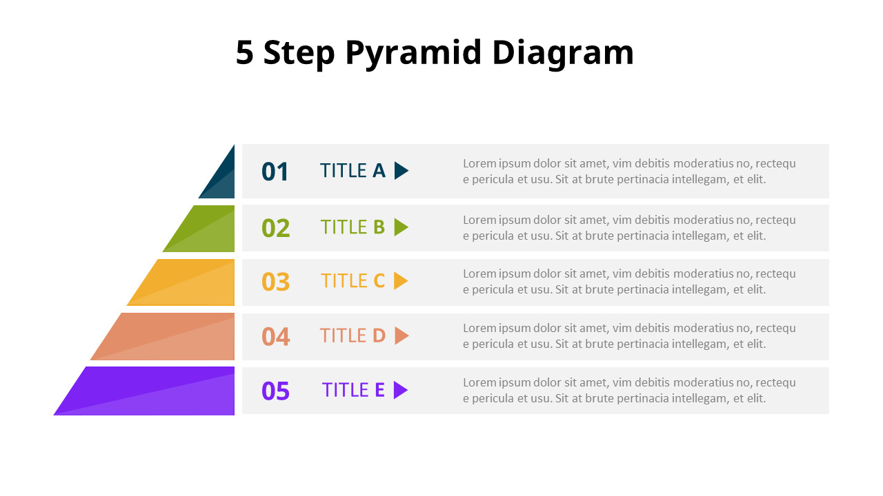 Animated Templates - Half Pyramid Chart Diagram Animated Slides