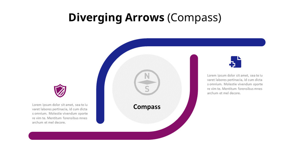 Arrows Relationship Diagram powerpoint animation template