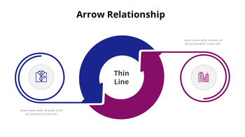 Arrows Relationship Diagram powerpoint animation template