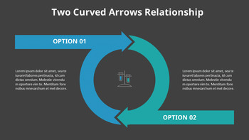 Arrows Relationship Diagram powerpoint animation template
