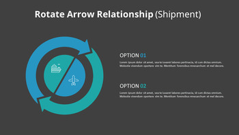 Arrows Relationship Diagram powerpoint animation template