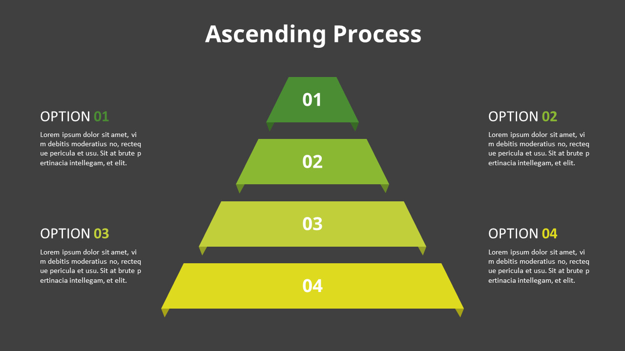 Ascending Pyramid Chart Diagram Animated Slides in PowerPoint