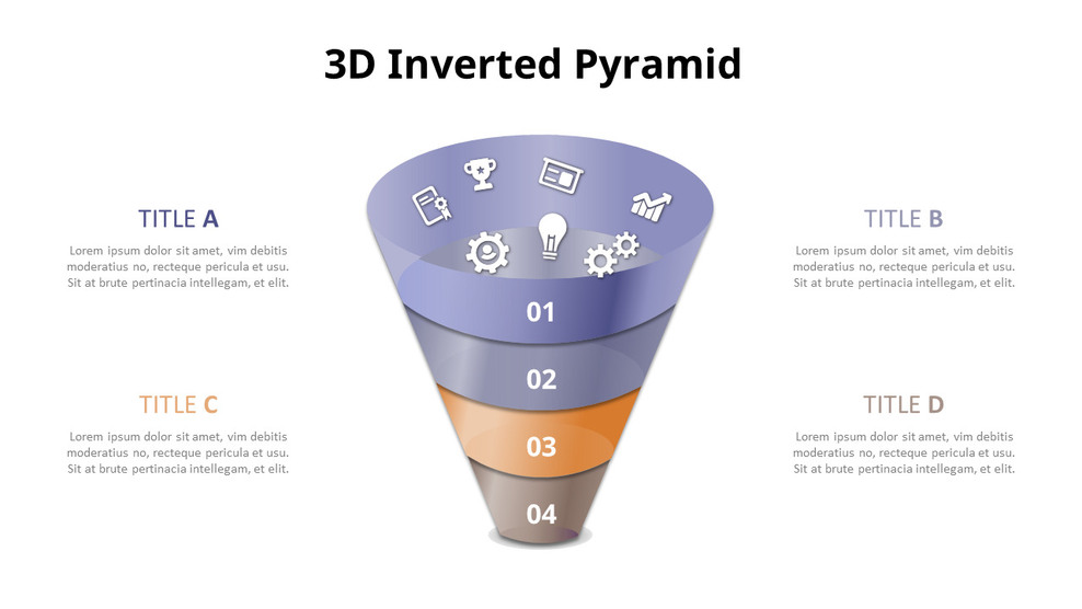 Inverted Pyramid Chart Diagram Animation Presentation