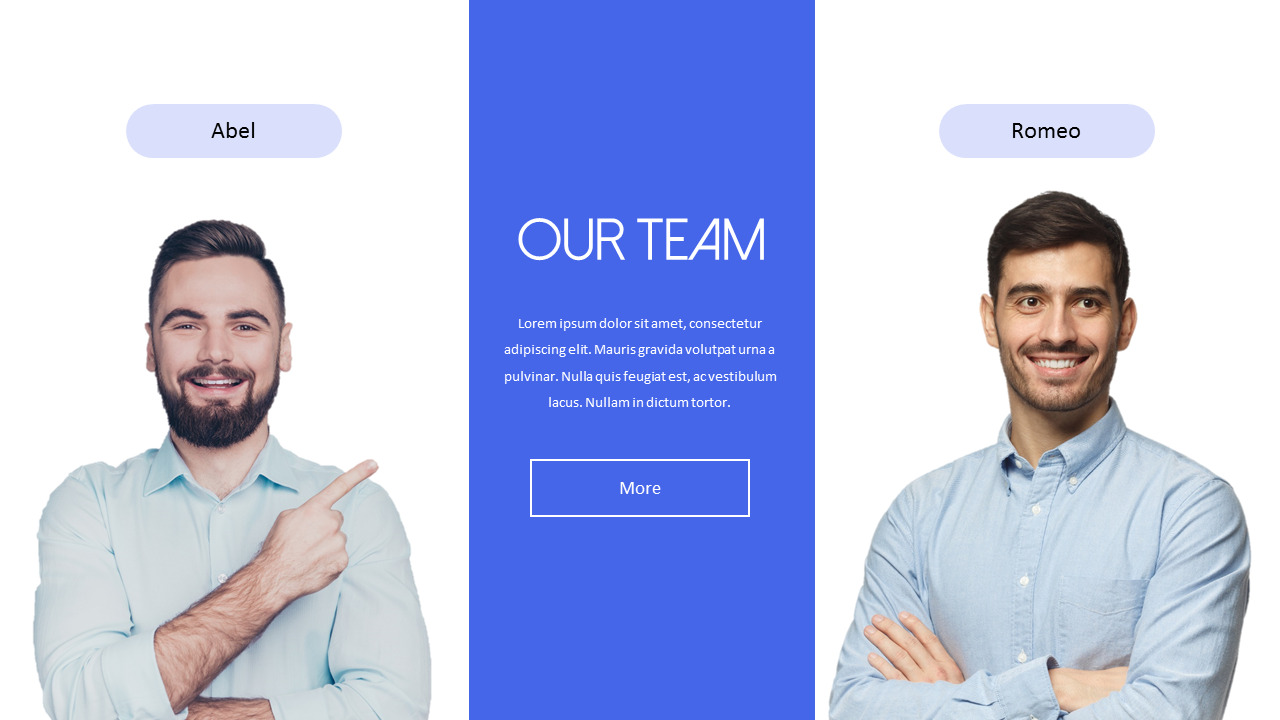 2 People Partnership Slide Deck|Our Team|Single