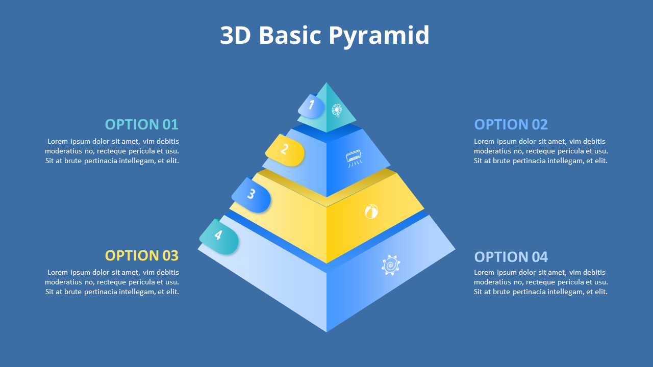 3D Pyarmid and Lists Diagram PPT Animated Presentation|Pyramid