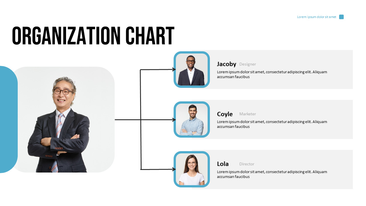 Business Organization Chart Deck Layout|Single Slides