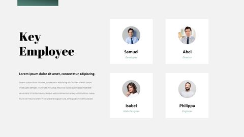 Key Employee Slide Deck Template Slide Page|Our Team|Single